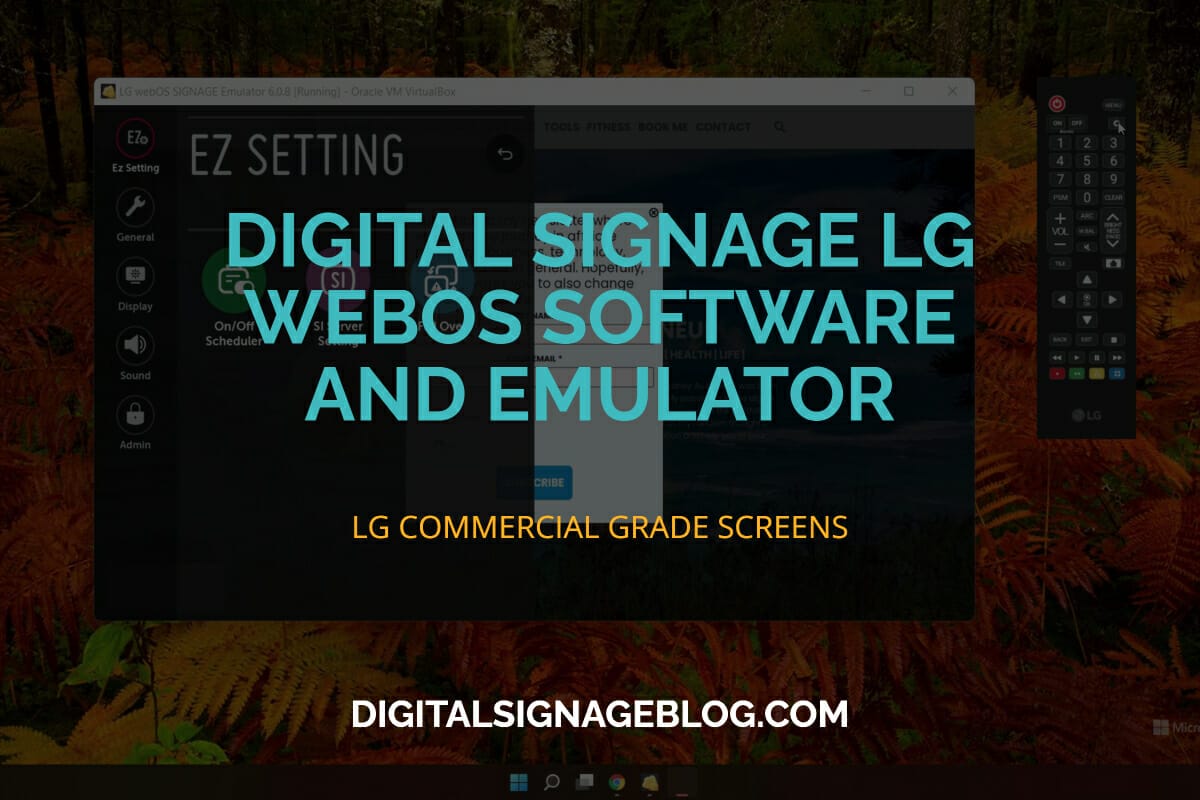 DIGITAL SIGNAGE BLOG - DIGITAL SIGNAGE LG WEBOS SOFTWARE AND EMULATOR